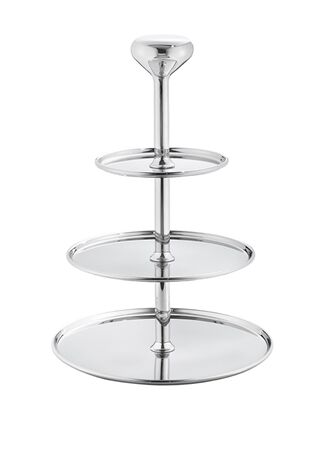 Georg Jensen Alfredo Etagere 3lü Çelik Stand Gri