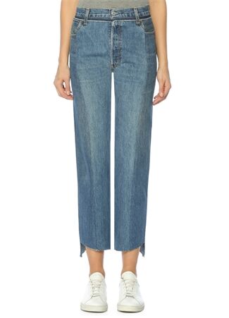 VETEMENTS Kadın JEAN PANTOLON Mavi XS EU