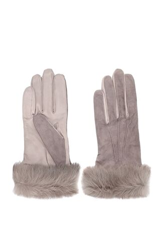 Georges Morand Kadın Eldiven Gri S Eu