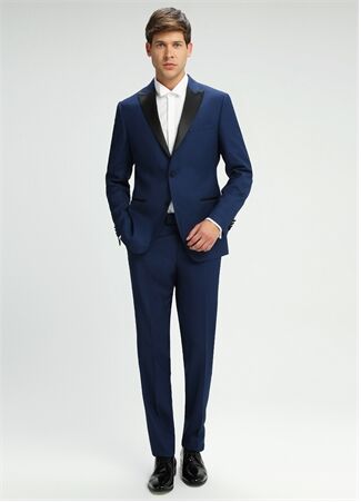 Beymen Club Erkek Lacivert Kırlangıç Yaka Yün Smokin Mavi 46