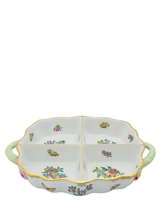 Herend Queen Victoria Beyaz Porselen Ordovr Tabağı Çok Renkli Herend Queen Victoria Beyaz Porselen Ordovr Tabağı Çok Renkli