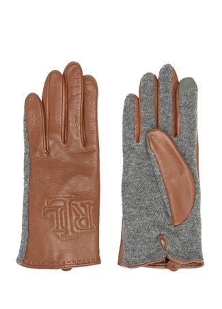 Lauren Ralph Kadın Eldiven Kahverengi M Eu