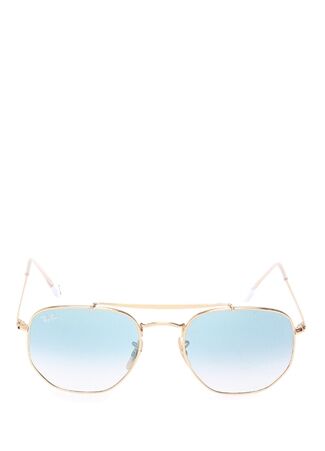 Ray-Ban Mavi Kare Formlu Güneş Gözlüğü Altın Rengi 54 EU