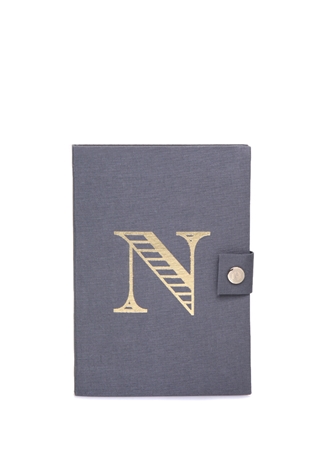AA Paper&Co Monogram N Harfli Gri Not Defteri EU