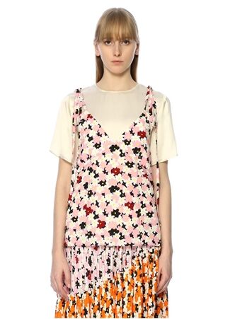 Kenzo Kadın Çiçekli Üst Detaylı Bluz 36 FR