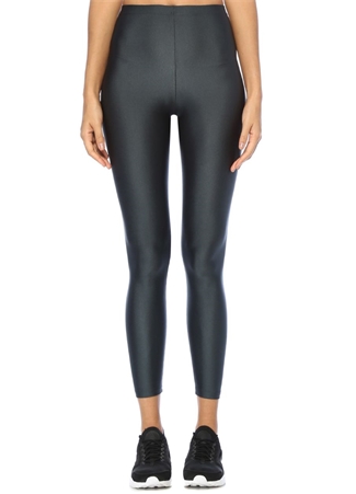 Anais & Margaux Kadın Alexandra Gri Yüksek Bel Parlak Tayt XS EU