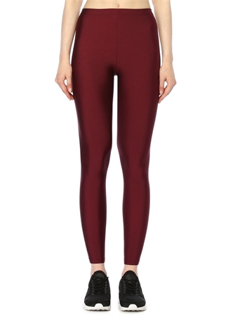 Anais & Margaux Kadın Alexandra Bordo Yüksek Bel Parlak Tayt XS EU
