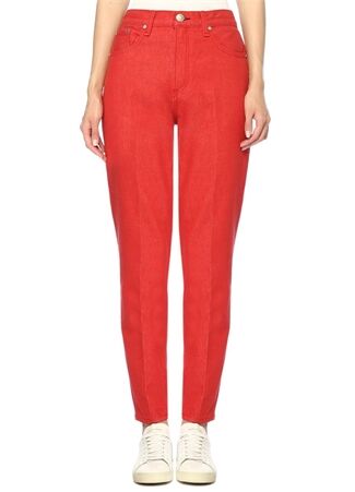 Rag&Bone Denim Kadın Kırmızı Yüksek Bel Jean Pantolon 26 US