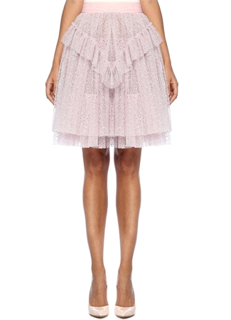 Dsquared2 Kadın Pembe Puanlı Mini Tütü Etek 38 IT