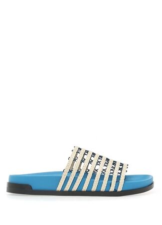 Ball Paiges Kadın Banys Mavi Hasır Örgü Dokulu Bantlı Terlik 36 EU