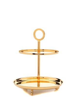 Riva Venezia Gold 2 Katlı Metal Stand Altın Rengi