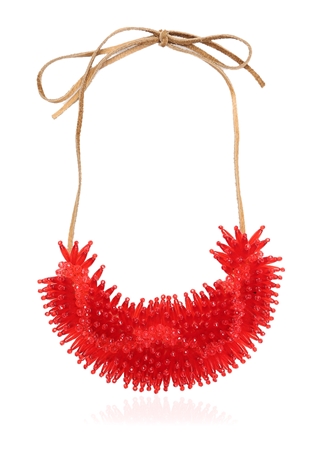 Ken Samudio Kadın Kırmızı Boncuklu Kolye EU Ken Samudio Kadın Kırmızı Boncuklu Kolye EU