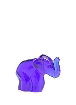 Moser Mavi Fil Formlu Kristal Obje Lacivert