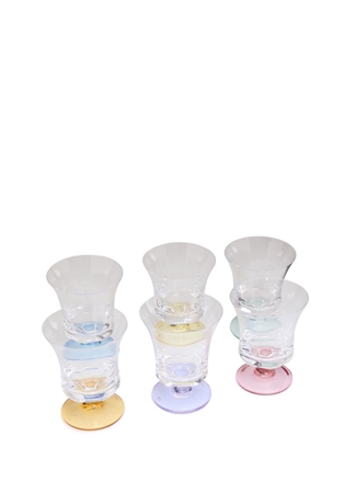 Moser Renk Detaylı 350 ml Kristal Bardak Seti Çok Renkli