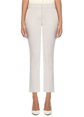 Emporio Armani Kadın Gri Normal Bel Paçaları Yırtmaçlı Pantolon 40 IT