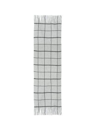 Beymen Club Erkek Gri Püsküllü Kareli 30x200 cm Yün Şal EU