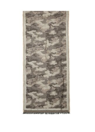 Beymen Club Kadın Kahverengi Desenli Sim Doku Detaylı Şal EU Beymen Club Kadın Kahverengi Desenli Sim Doku Detaylı Şal EU