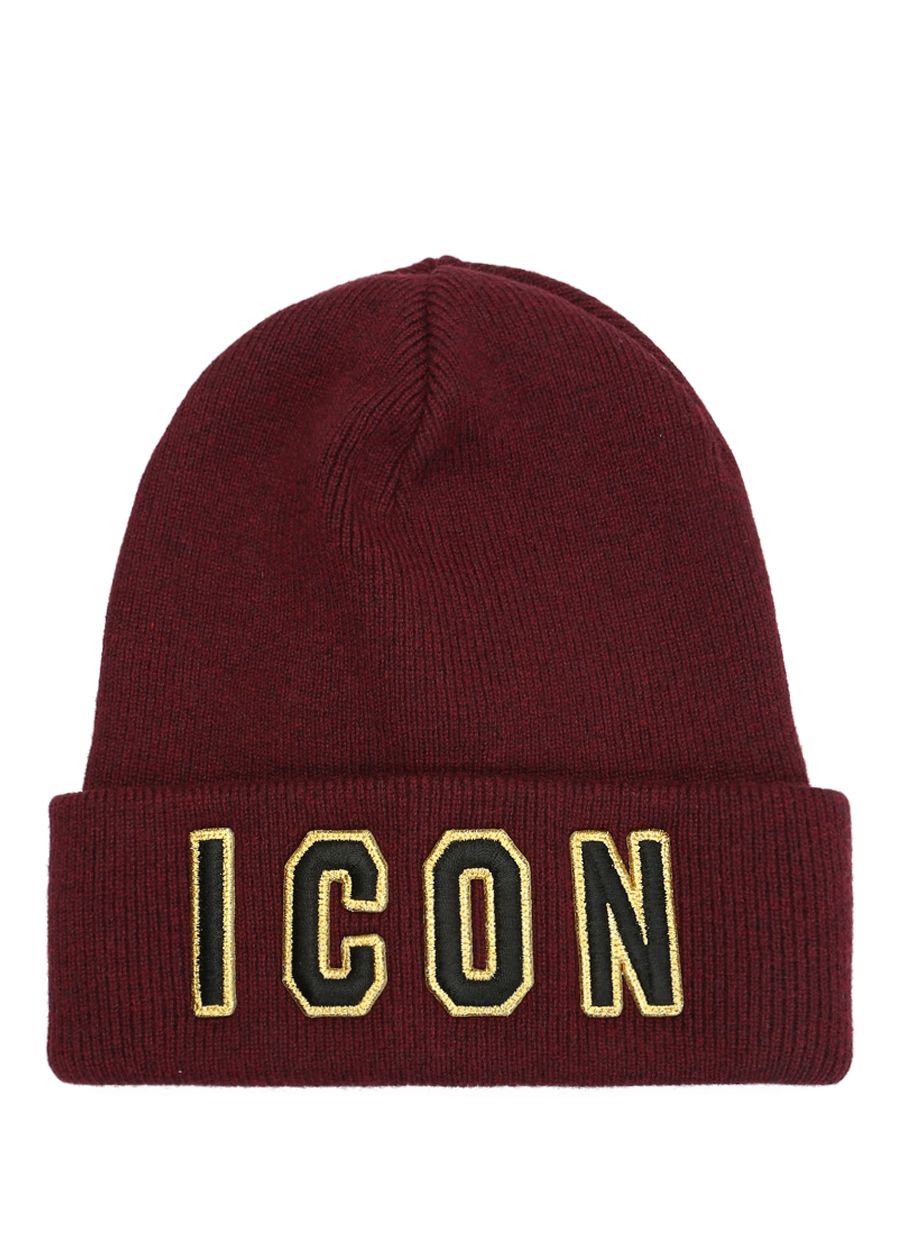 Beymen Bordo Logo Nakışlı Dokulu Erkek Yün Bere - 101288903_030