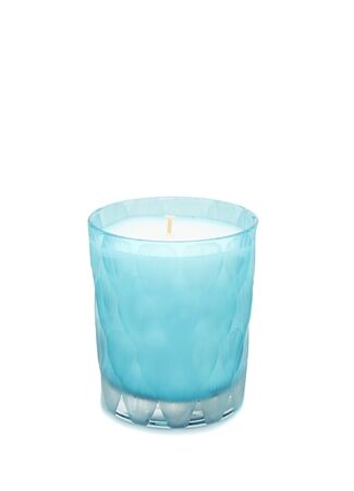 Accract Mavi Silindir Formlu Cam Mum