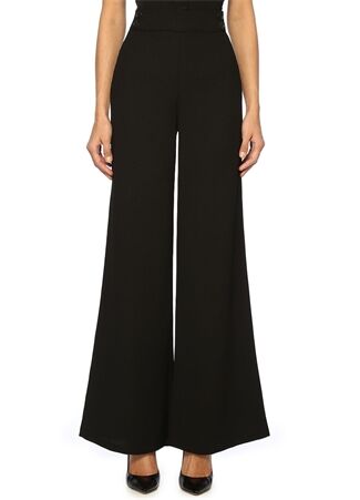 Veronica Beard Kadın Taren Siyah Yüksek Bel Bol Paça Pantolon 2 US