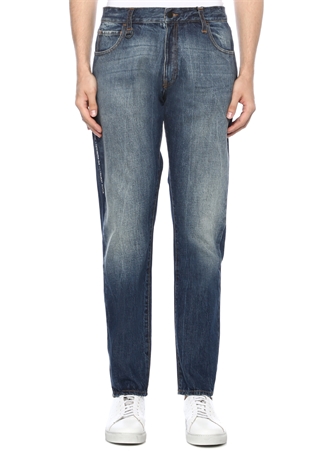 Moncler Genius Erkek 7 Fragment Hiroshi Fujiwara Jean Pantolon Mavi 46 IT