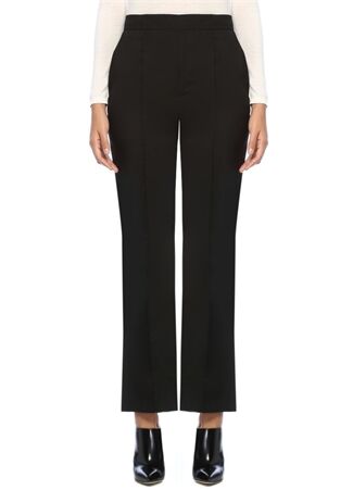 Marni Kadın Siyah Yüksek Bel Bol Paça Yün Pantolon 40 IT