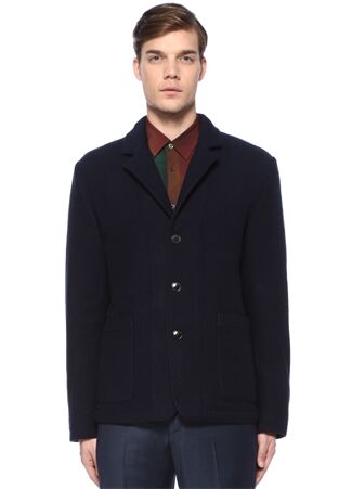 Paul Smith Erkek Lacivert Kelebek Yaka Yün Ceket M EU