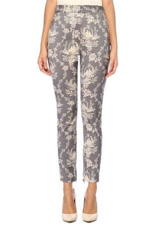 Zimmermann Kadın Fleeting Stovepipe Gri Yüksek Bel Çiçekli Pantolon US