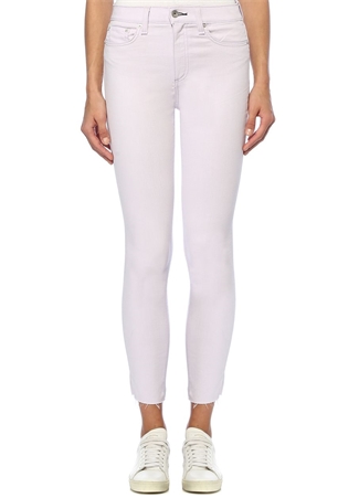 Rag&Bone Denim Kadın Ankle Skinny Fit Lila Yüksek Bel Jean Pantolon Mor 26 US