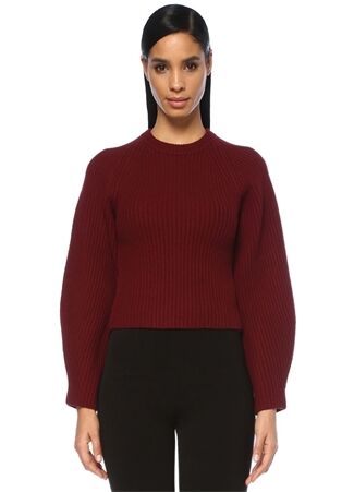 Theory Kadın Bordo Reglan Kollu Yün Kazak S EU