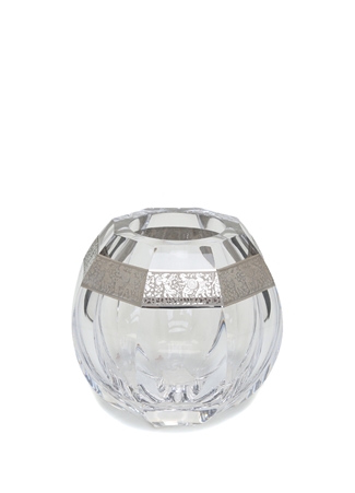 Moser Silver Şerit Detaylı Kristal Vazo Çok Renkli Moser Silver Şerit Detaylı Kristal Vazo Çok Renkli