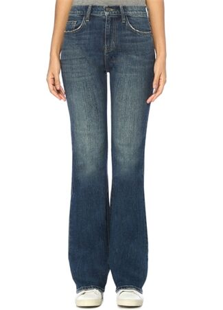 Current/Elliott Kadın The Jarvis Yüksek Bel Bol Paça Jean Pantolon Mavi 25 US