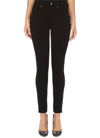 Good American Kadın Legs Siyah Yüksek Bel Skinny Jean Pantolon 6 US