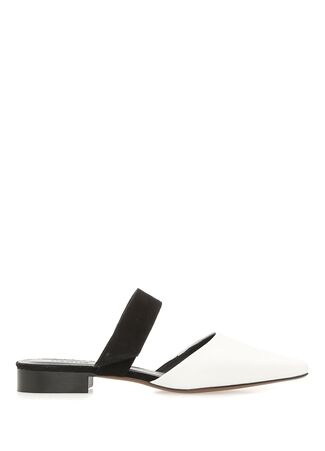 Neous Kadın Epi Beyaz Siyah Deri Terlik 40 EU