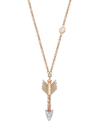 Kısmet by Milka Kadın Rose Gold Ok Formlu Altın Rengi Kolye EU