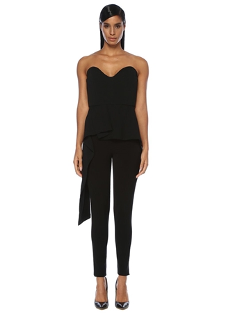 Roland Mouret Kadın Allyson Siyah Straplez Drape Detaylı Bluz 6 US Roland Mouret Kadın Allyson Siyah Straplez Drape Detaylı Bluz 6 US