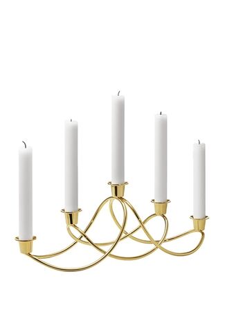 Georg Jensen Harmony Gold 5 Kollu Dekoratif Şamdan Gri Georg Jensen Harmony Gold 5 Kollu Dekoratif Şamdan Gri