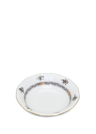 Herend Colorblocked Çiçek Baskılı Porselen Kase Çok Renkli