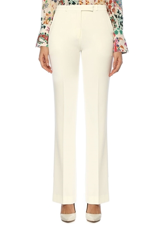 Etro Kadın Ekru Normal Bel Boru Paça Pantolon Beyaz 44 It
