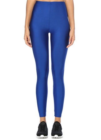 Anais & Margaux Kadın Alexandra Mavi Yüksek Bel Parlak Tayt XS EU