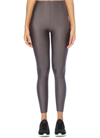 Anais & Margaux Kadın Alexandra Gri Yüksek Bel Parlak Tayt XS EU