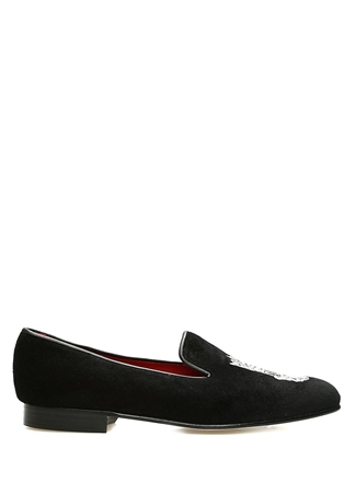 Arthur Sleep Erkek Jelvet Siyah Figür Patchli Slipper 40 EU