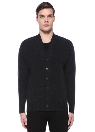 Drumohr Erkek Siyah V Yaka Yün Hırka 54 IT