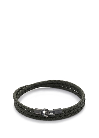 AtolyeWolf Erkek Haki Örgü Dokulu Bileklik Yeşil EU AtolyeWolf Erkek Haki Örgü Dokulu Bileklik Yeşil EU