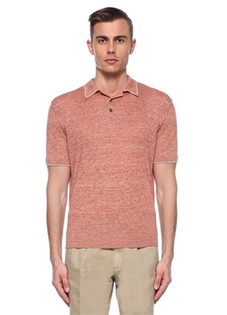 Zegna Erkek Turuncu Polo Yaka Triko 52 IT