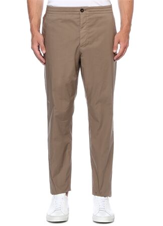 Zegna Erkek Bej Normal Bel Dar Paça Pantolon 54 IT