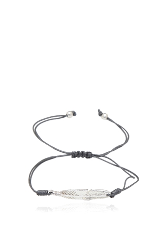 Brace İstanbul Erkek No 05 Gri Yaprak Formlu Bileklik EU Brace İstanbul Erkek No 05 Gri Yaprak Formlu Bileklik EU