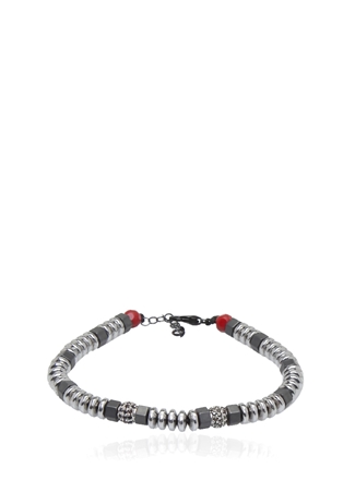 Brace İstanbul Erkek No 85 Gri Taşlı Bileklik EU