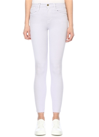 Frame Denim Kadın Lila Yüksek Bel Skinny Jean Pantolon Mor 23 US