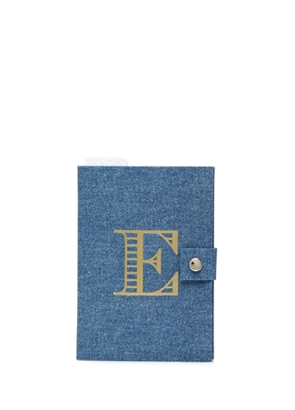 AA Paper&Co Lacivert Harf Baskılı Denim Defter EU